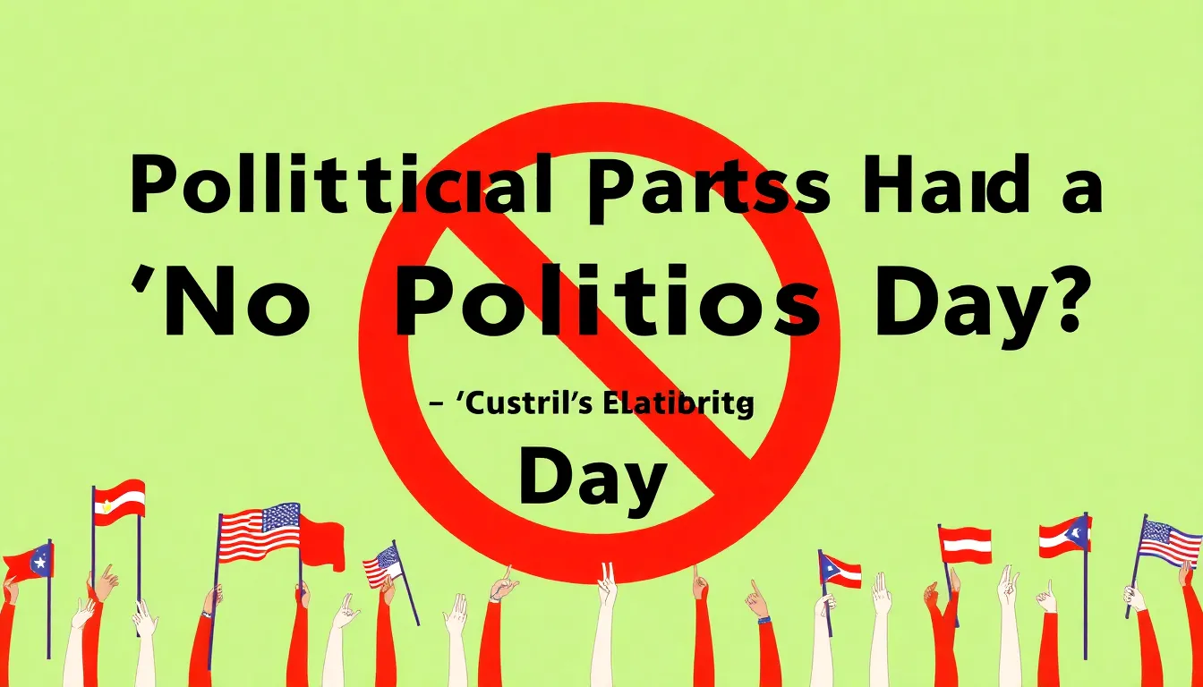 What If Political Parties Had to Hold a “No Politics” Day ...